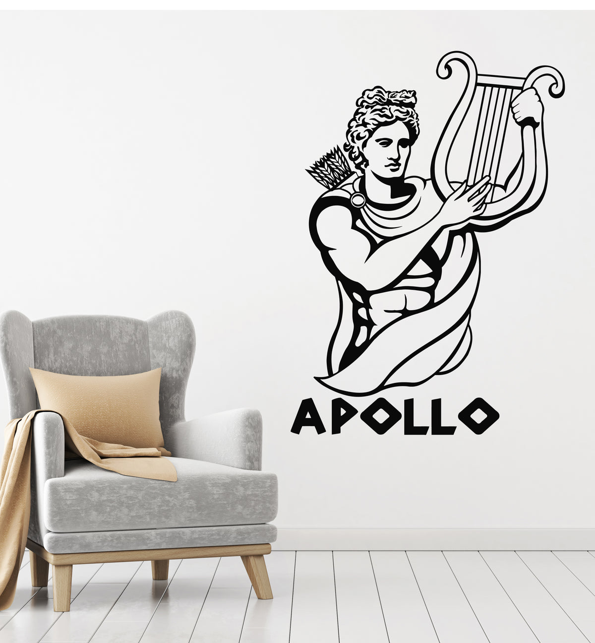 Vinyl Wall Decal Apollo Olympians Greek God Ancient Greece Stickers Mu ...