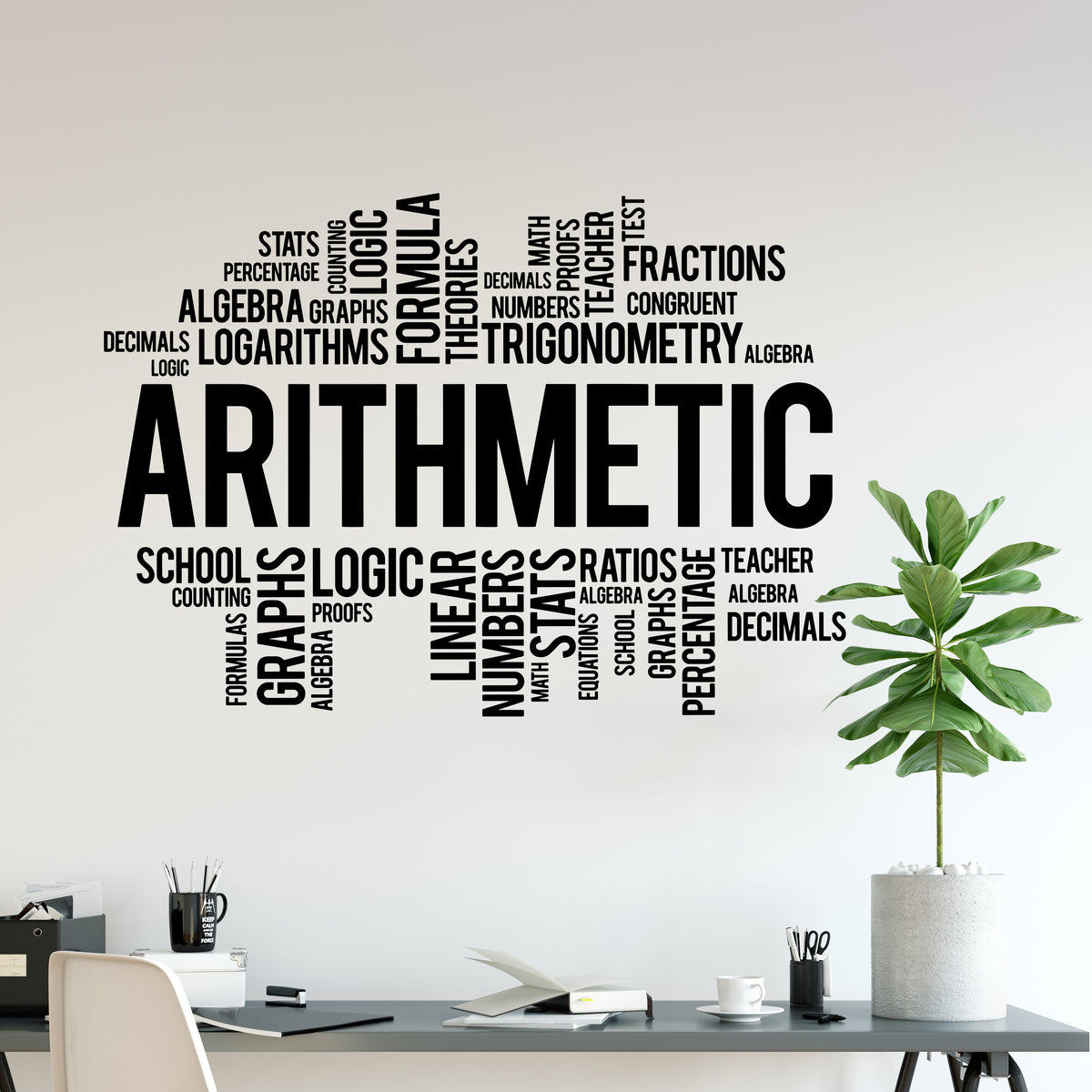 Arithmetics Vinyl Wall Decal School Mathematics Math Classroom Science ...