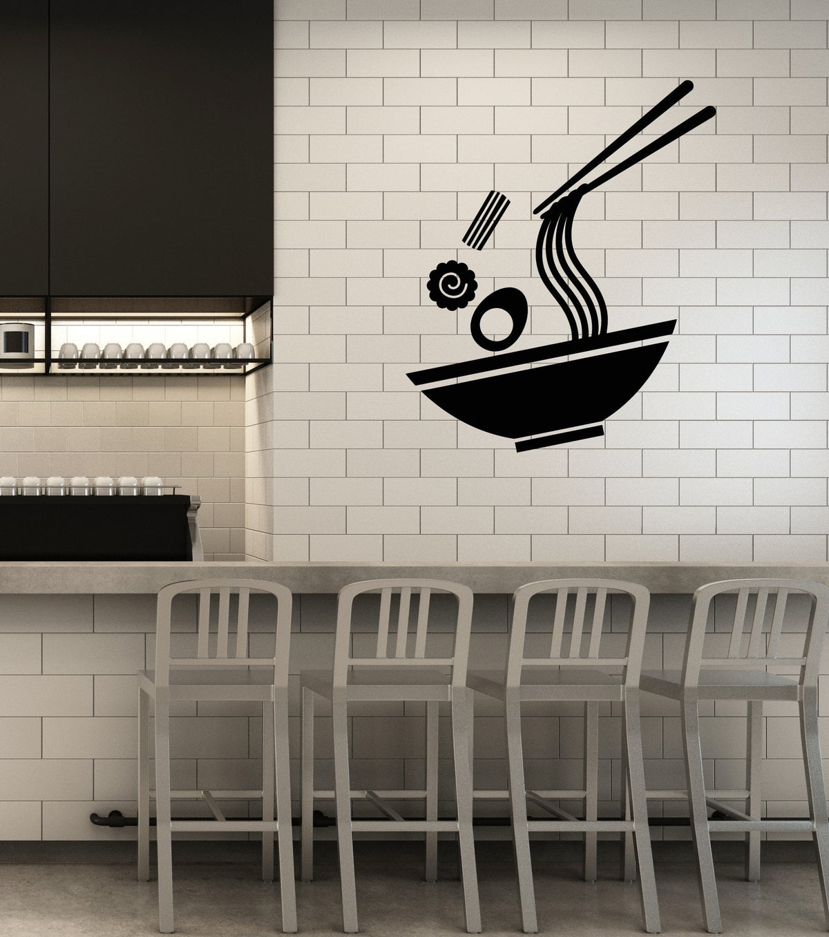 Vinyl Wall Decal Asian Food Japanese Noodle Sushi Bar Restaurant Sign ...