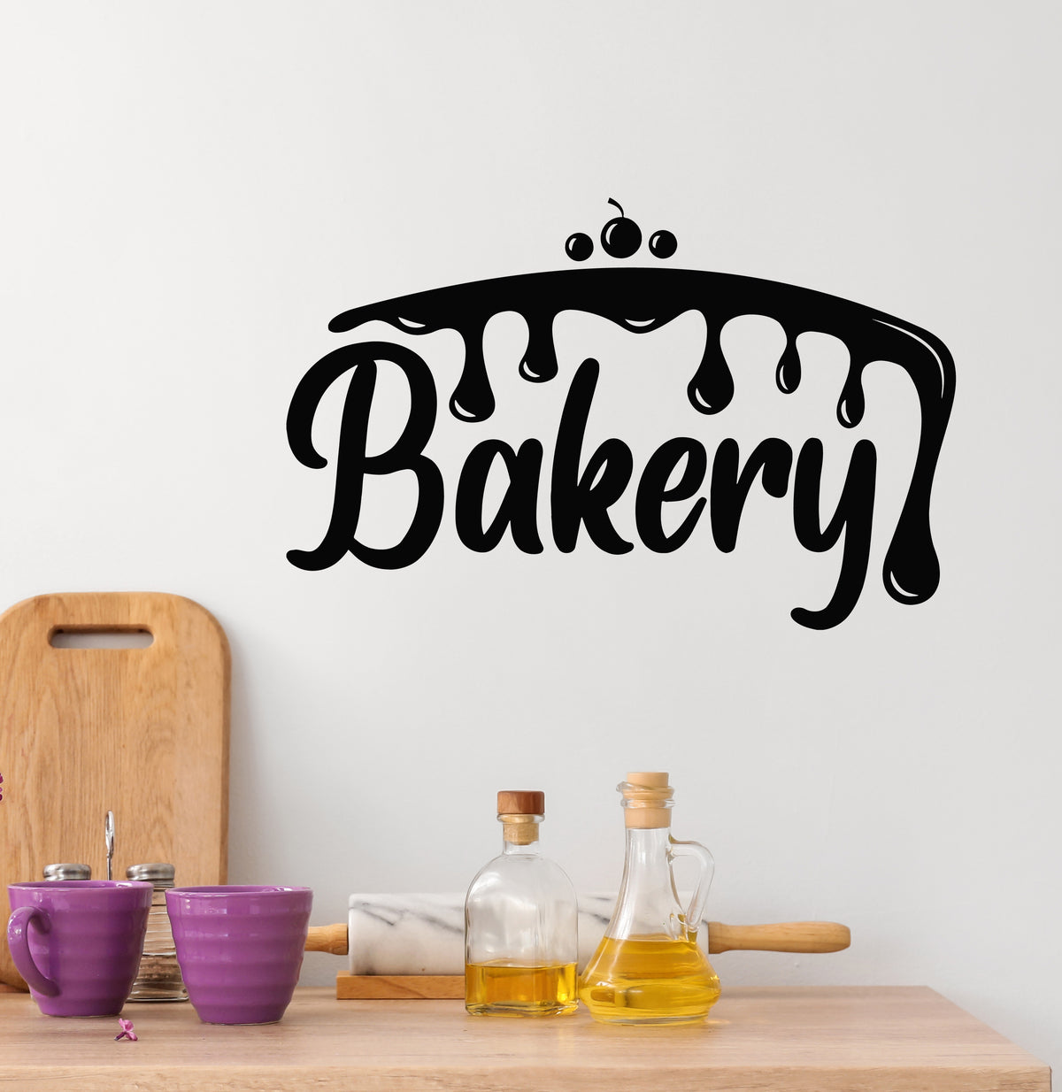 Vinyl Wall Decal Sweet Tooth Words Bakery House Cakes Pastries Sticker ...
