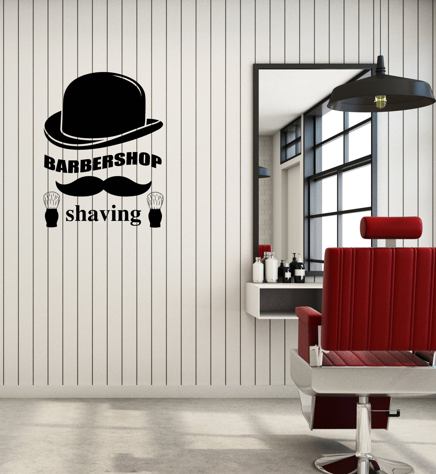 Vinyl Decal Wall Sticker Decor Barbershop Shaving Hair Style Haircut U ...