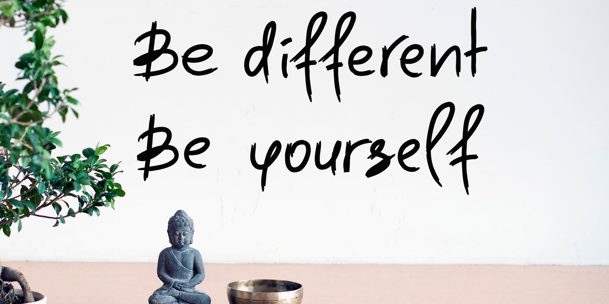 Vinyl Wall Decal Lettering Phase Be Different Be Yourself Stickers Mur ...