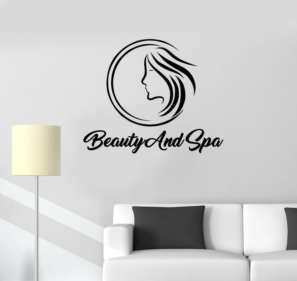 Vinyl Wall Decal Beauty and Spa Salon Shop Window Decor Art Stickers M ...