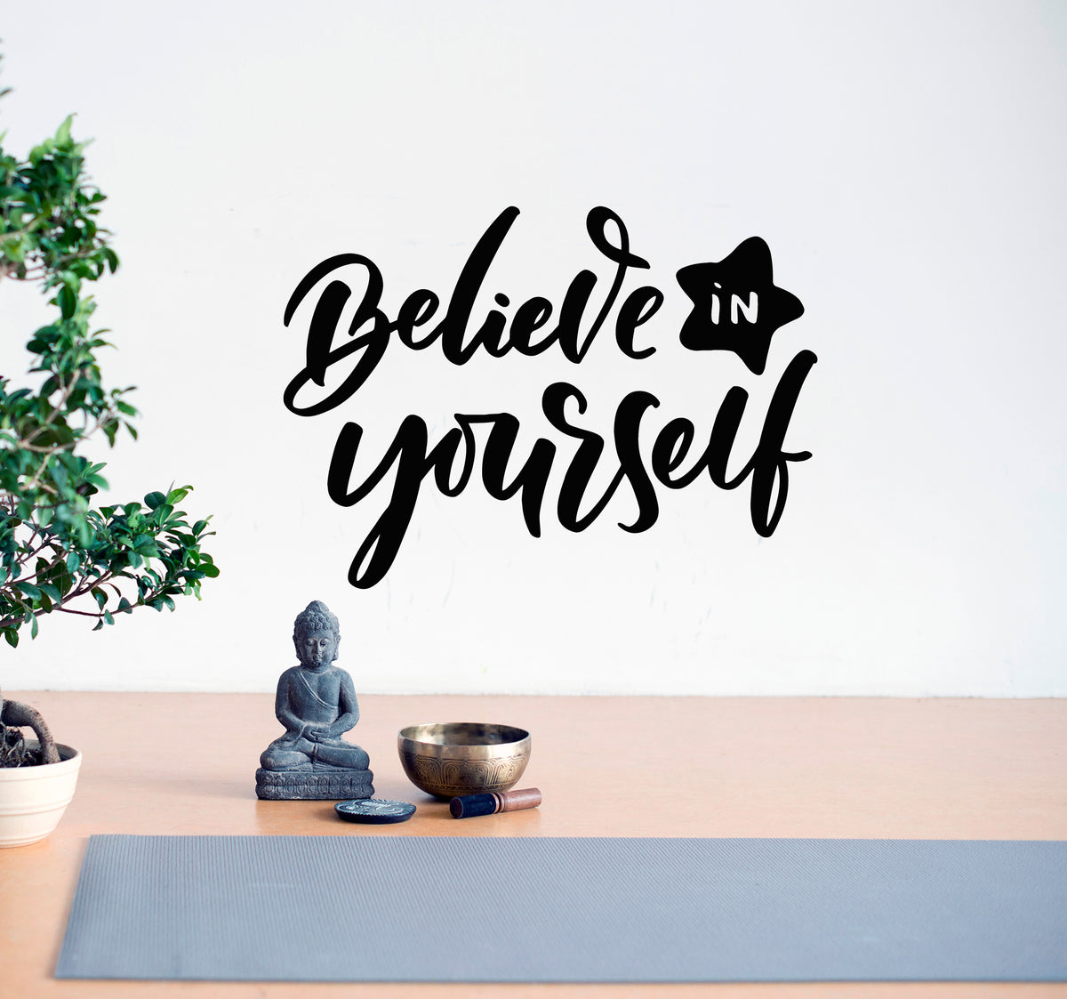 Vinyl Wall Decal Motivation Words Believe In Yourself Stickers Mural 2 ...