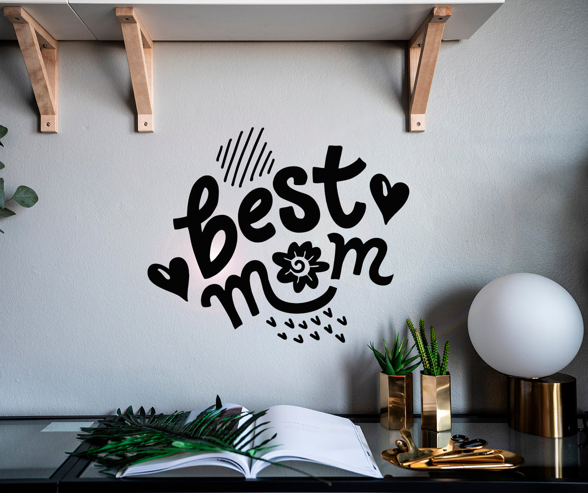 Vinyl Wall Decal Gift Parents Quotes Best Mom Love Stickers Mural 22.5 ...