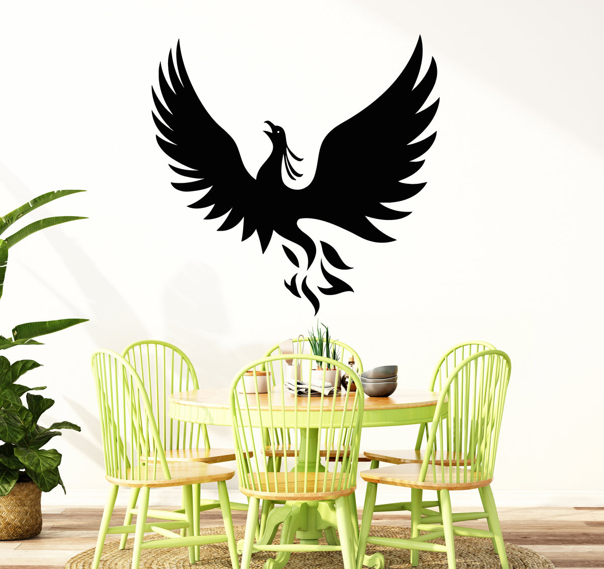 Vinyl Wall Decal Phoenix Fantasy Bird Symbol Of Rebirth Myth Stickers ...