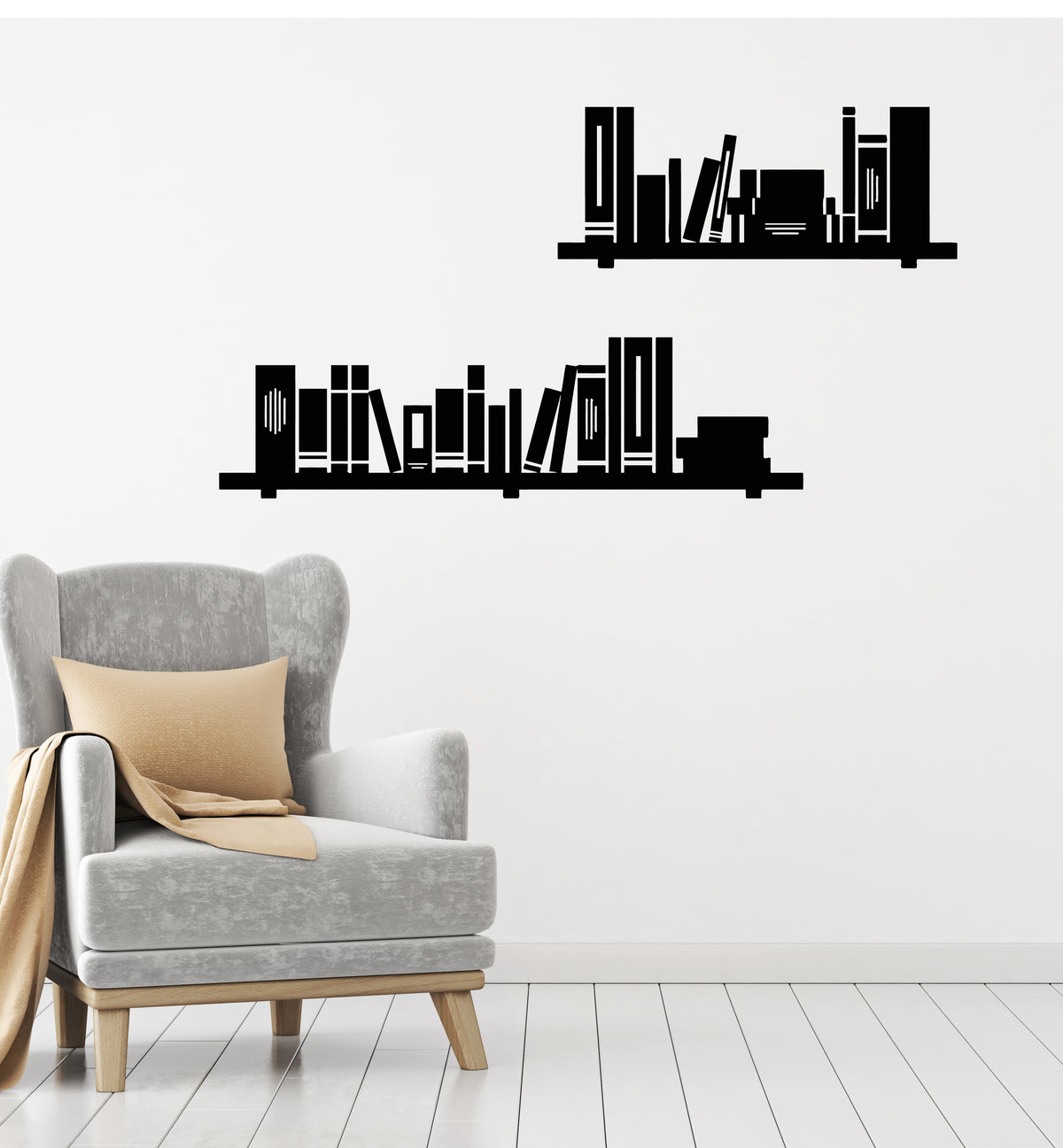 Vinyl Wall Decal Books Library Bookshelf Reading Room Stickers Mural ...