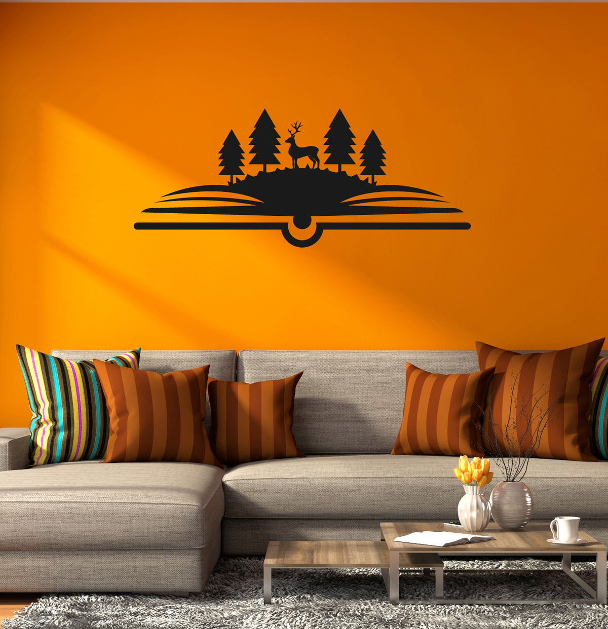 Book with Nature Vinyl Wall Decal Decor for Library Book Shop Christma ...