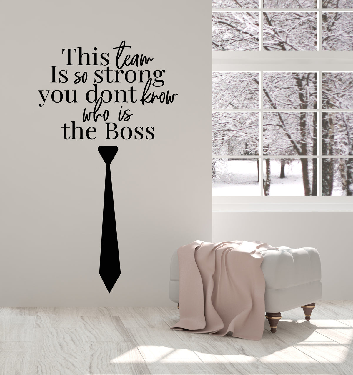 Vinyl Wall Decal Gift Office Quote Words Team Work Tie Stickers Mural ...