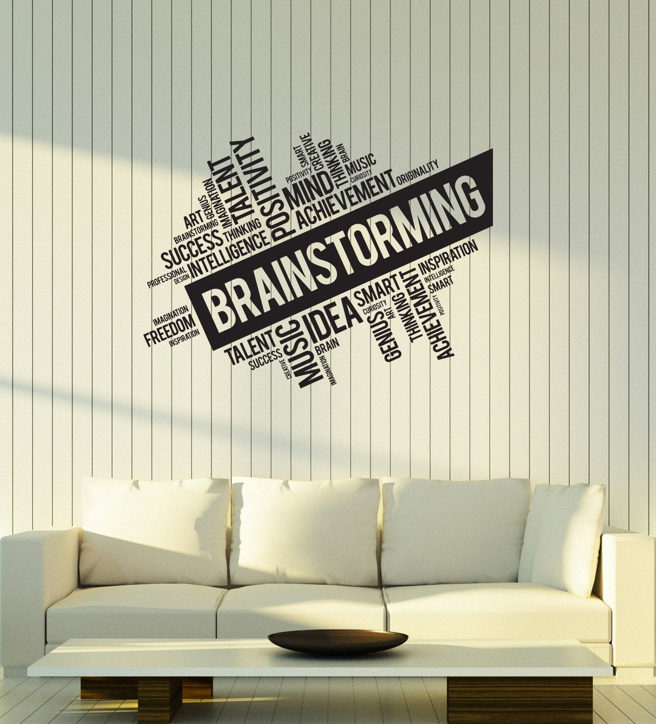 Vinyl Wall Decal Brainstorming Office Space Business Words Cloud Inter ...