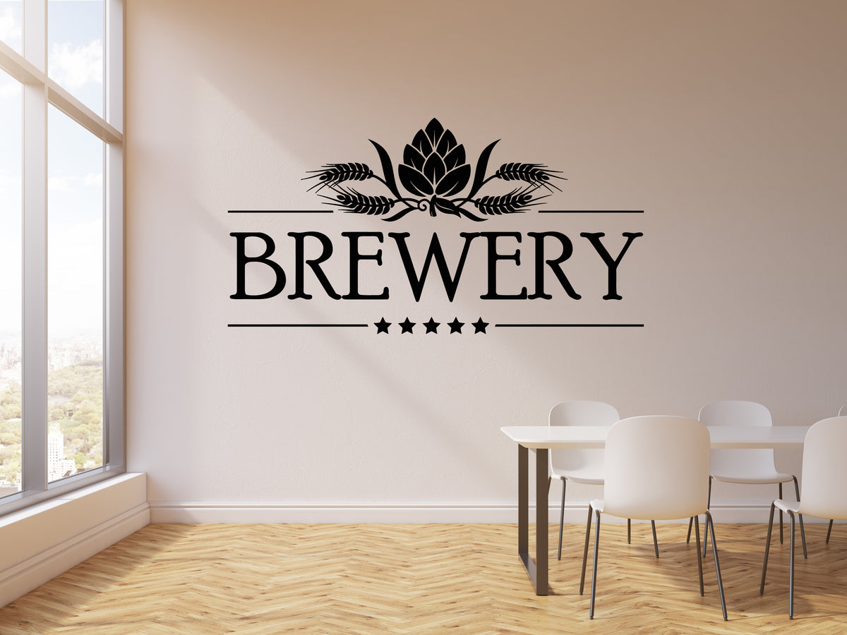 Vinyl Wall Decal Brewery Brewhouse Beer Alcohol Drinking Stickers Mura ...