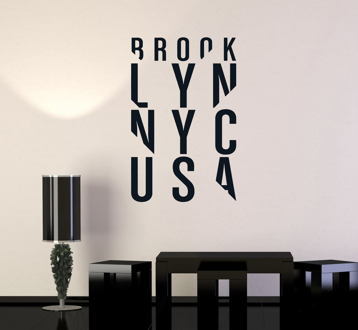 Vinyl Wall Decal Brooklyn NYC New York Lettering USA Urban Art Sticker ...
