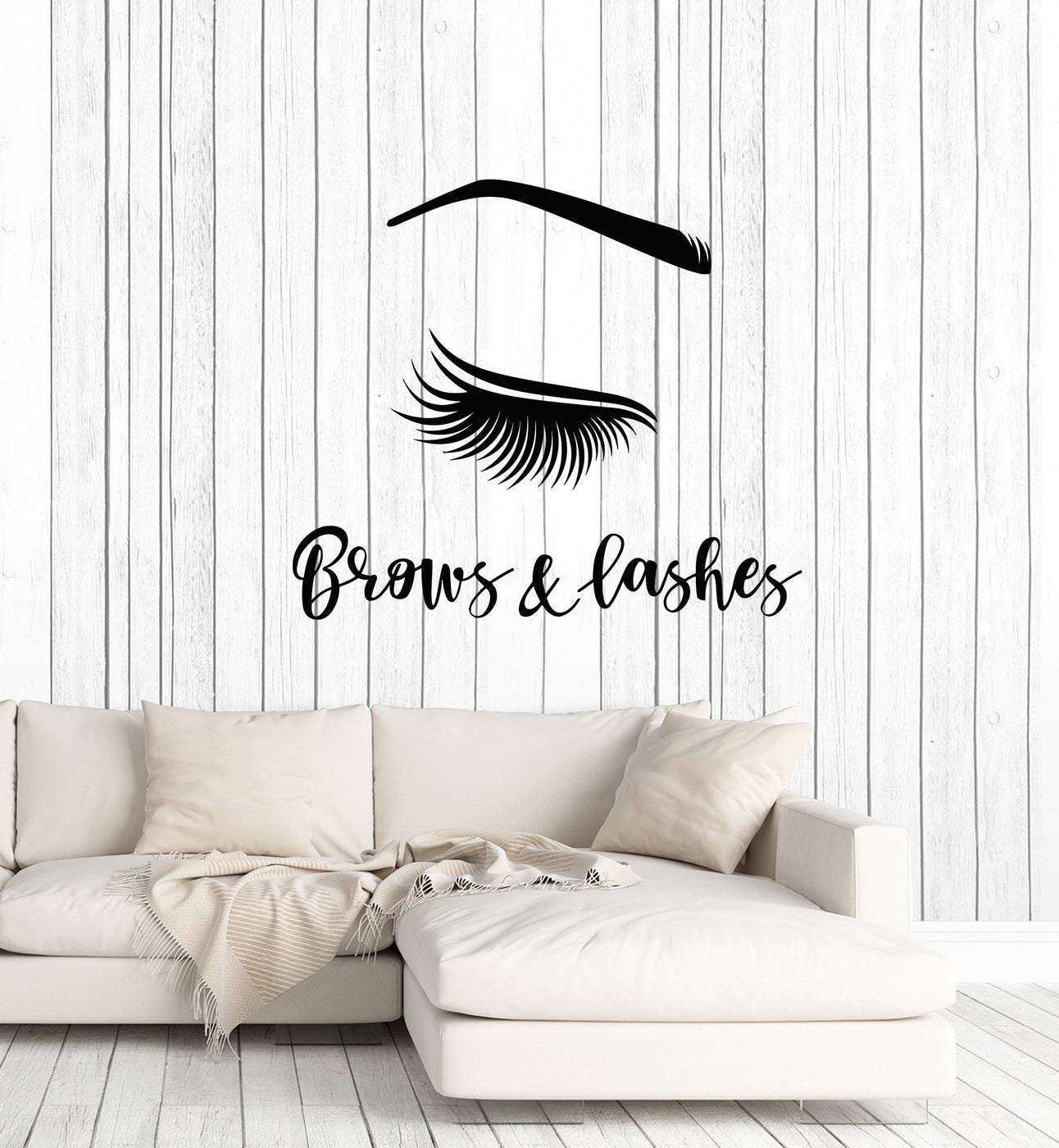 Vinyl Wall Decal Brows Lashes Beauty Salon Female Eye Woman Decor Stic ...