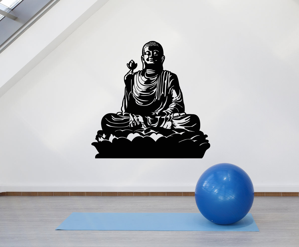 Vinyl Wall Decal Buddha Buddhism Symbol Meditation Zen Stickers Mural ...