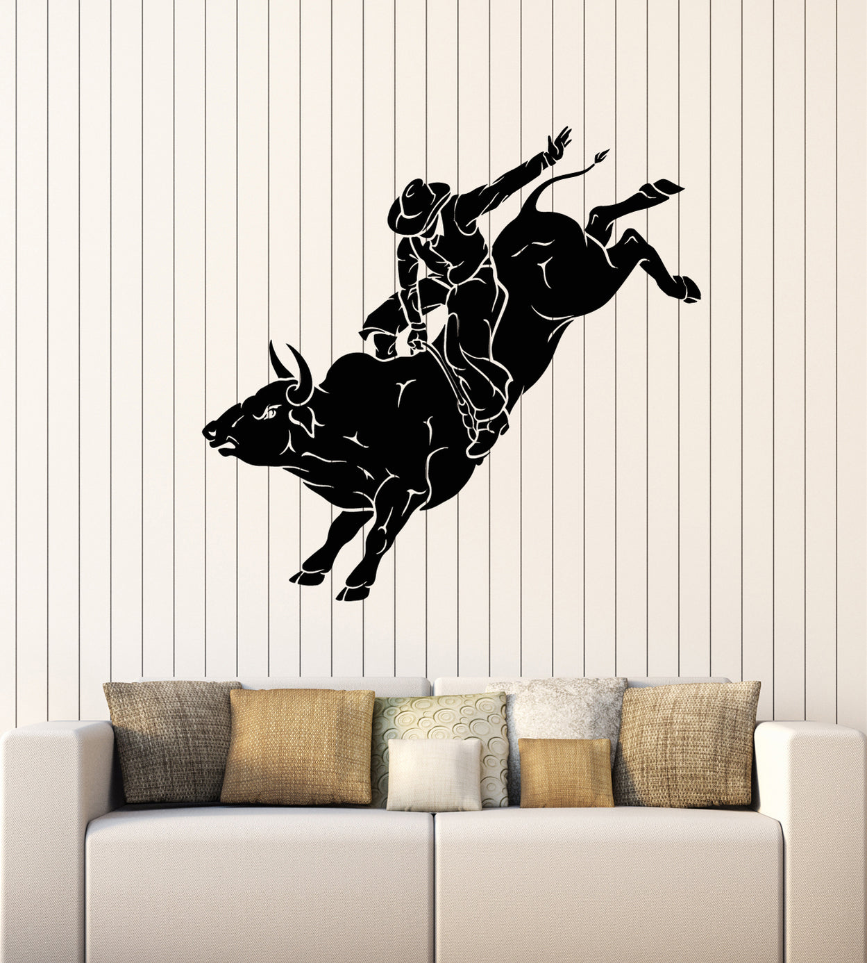 Vinyl Wall Decal Bullfight Animal Rodeo Bull Cowboy Matador Corrida St ...