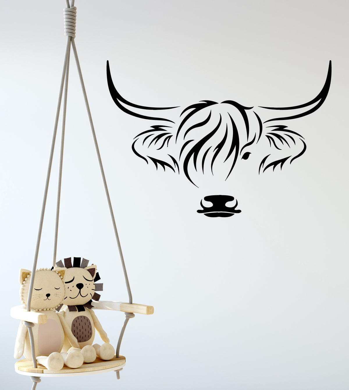 Vinyl Wall Decal Farm Land Village Bullhead Animal Tribal Decor Sticke ...