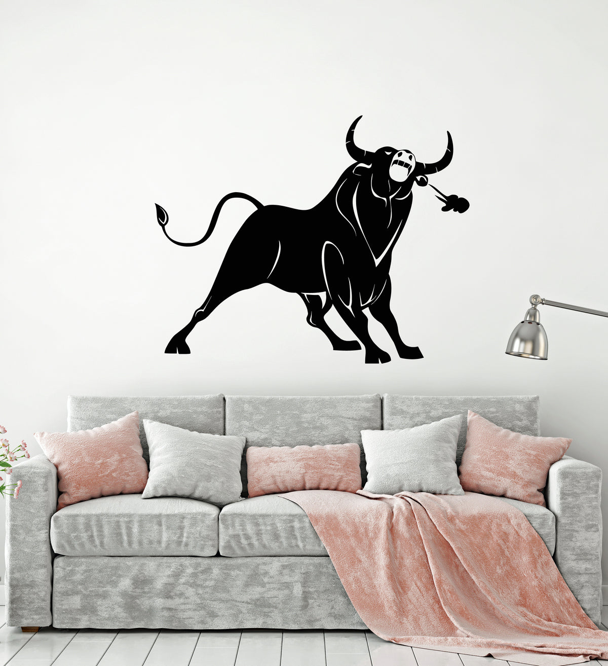 Vinyl Wall Decal Angry Bull Animal Bullfighter Rodeo Spain Corrida Sti ...