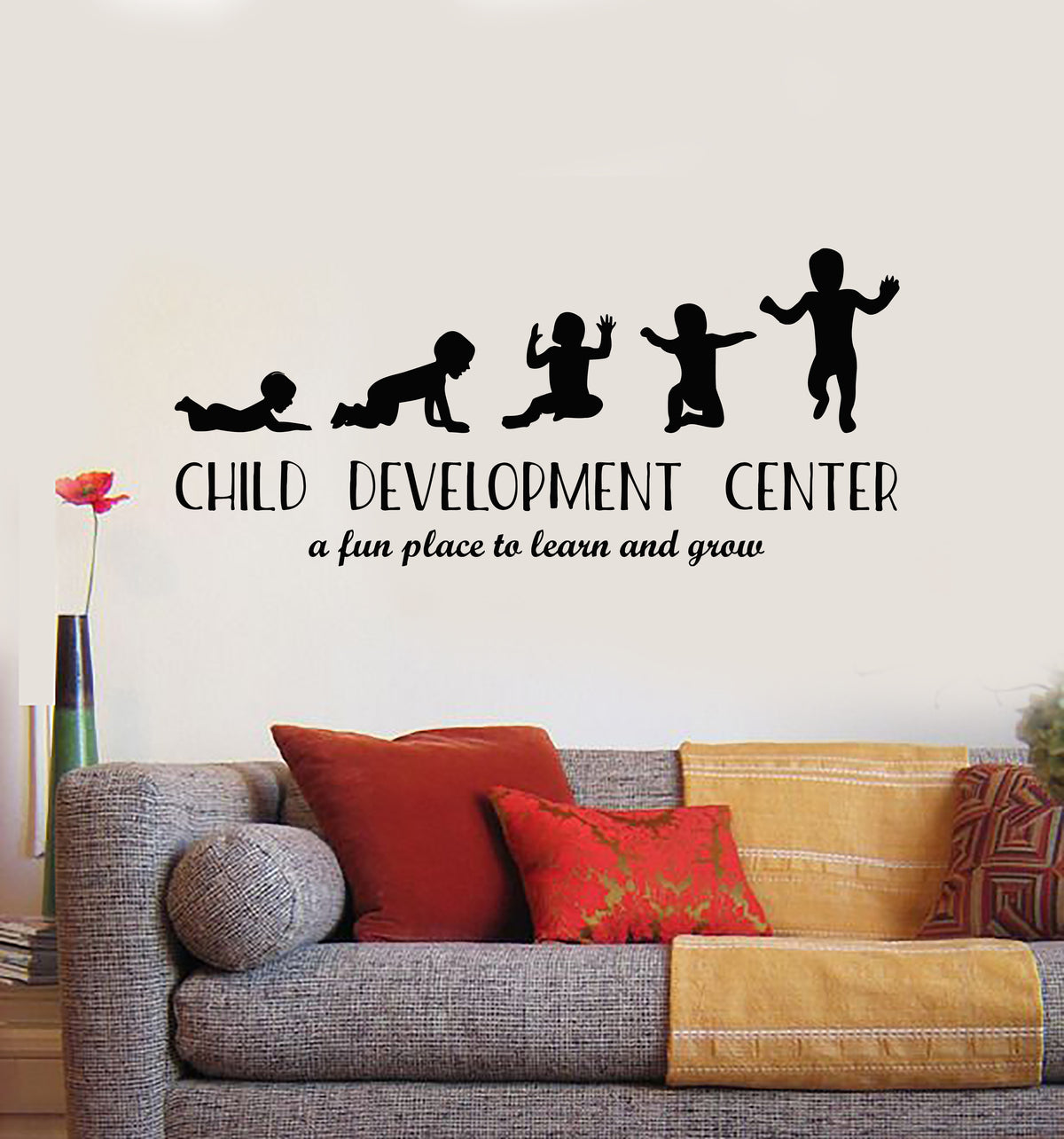 Vinyl Wall Decal Child Development Center Fun Place To Learn And Grow ...