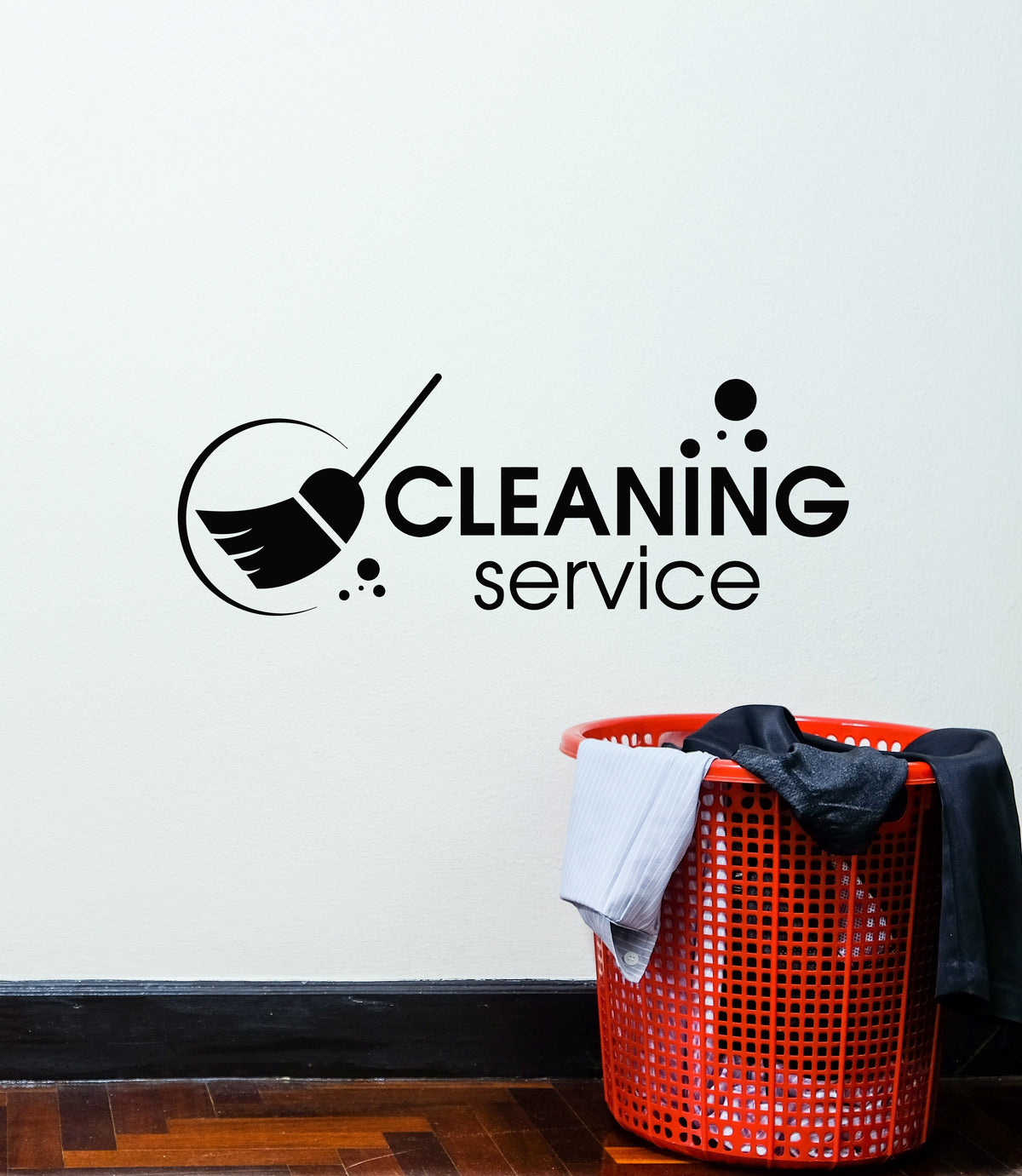 Vinyl Wall Decal Housekeeping Cleaning Service Cleaner Stickers Mural ...