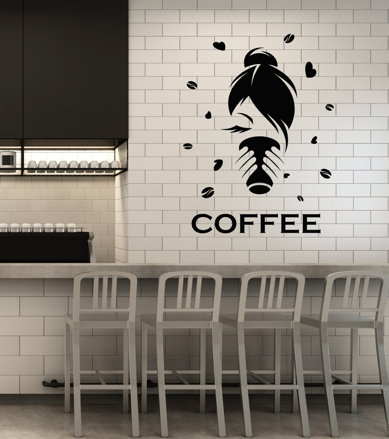 Vinyl Wall Decal Coffee House Kitchen Dining Room Cafe Interior Sticke ...