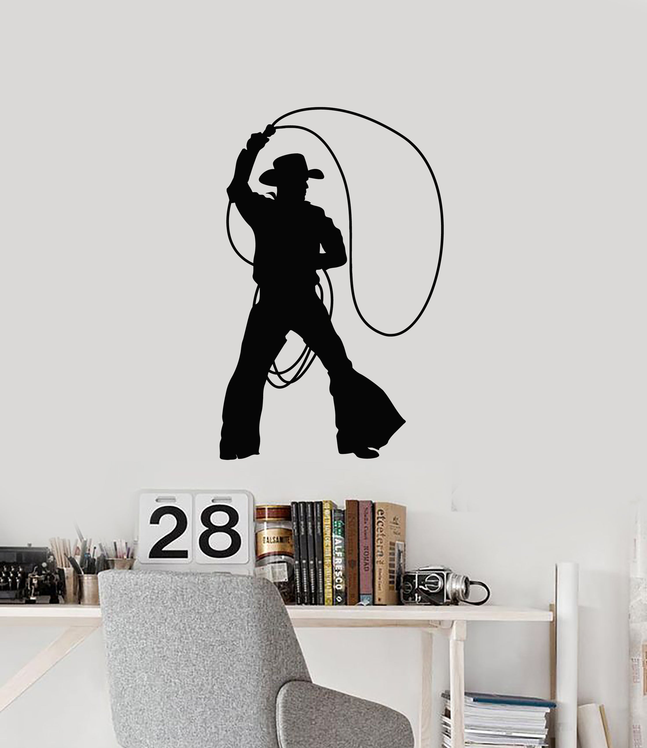 Vinyl Wall Decal Cowboy Boys Room Texas Wild West Creative Art Sticker ...