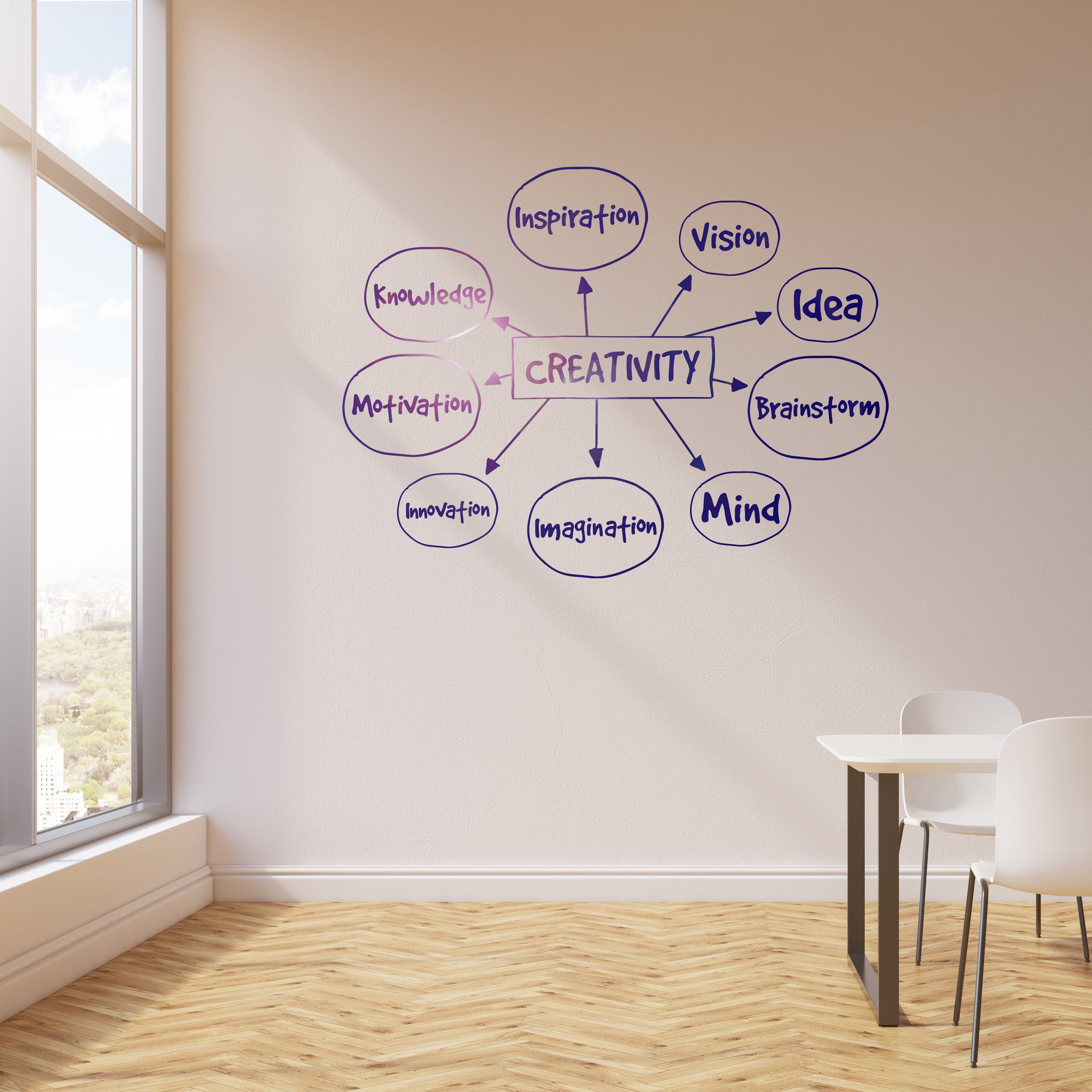 Vinyl Wall Decal Creativity Office Space Room Inspirational Words Busi ...
