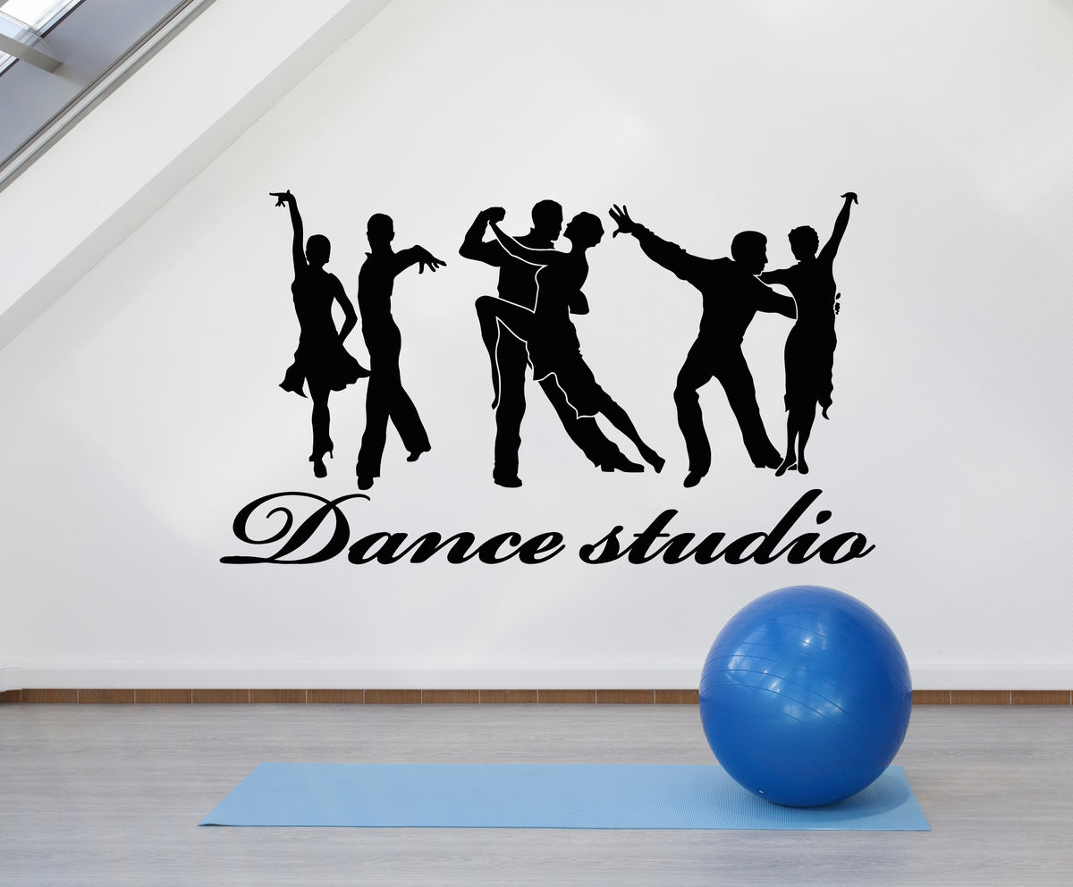 Vinyl Wall Decal Couple Passion Ballroom Dancing Dance Studio Stickers ...