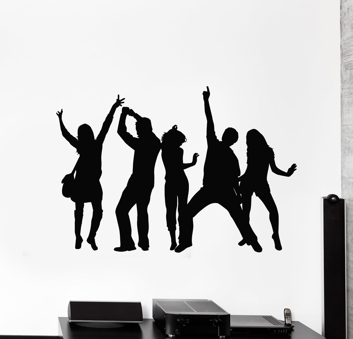 Vinyl Wall Decal Disco Dance Studio Dancers School Interior Stickers M ...