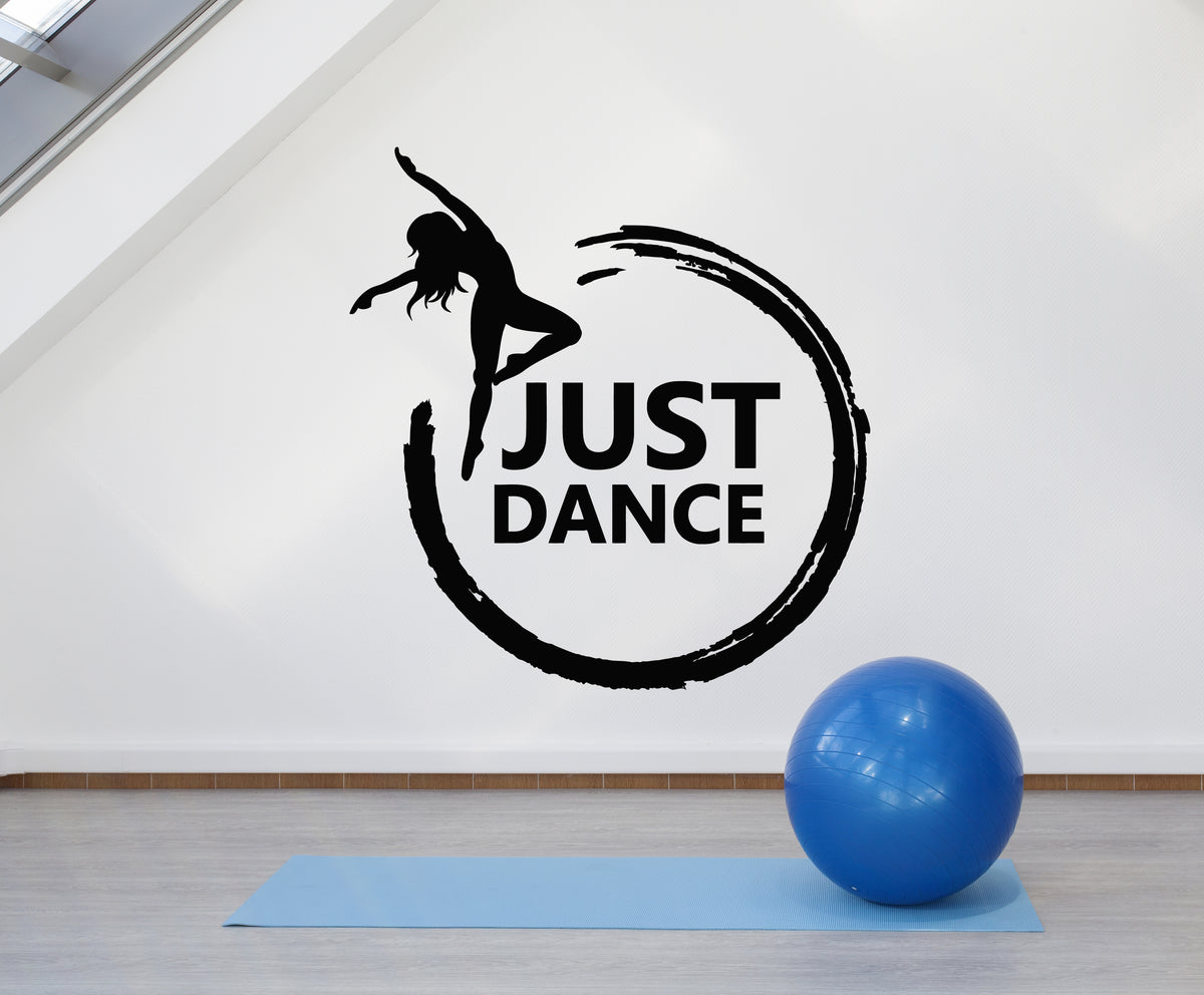 Vinyl Wall Decal Just Dance Club Studio Dancing Girl Stickers Mural (g ...