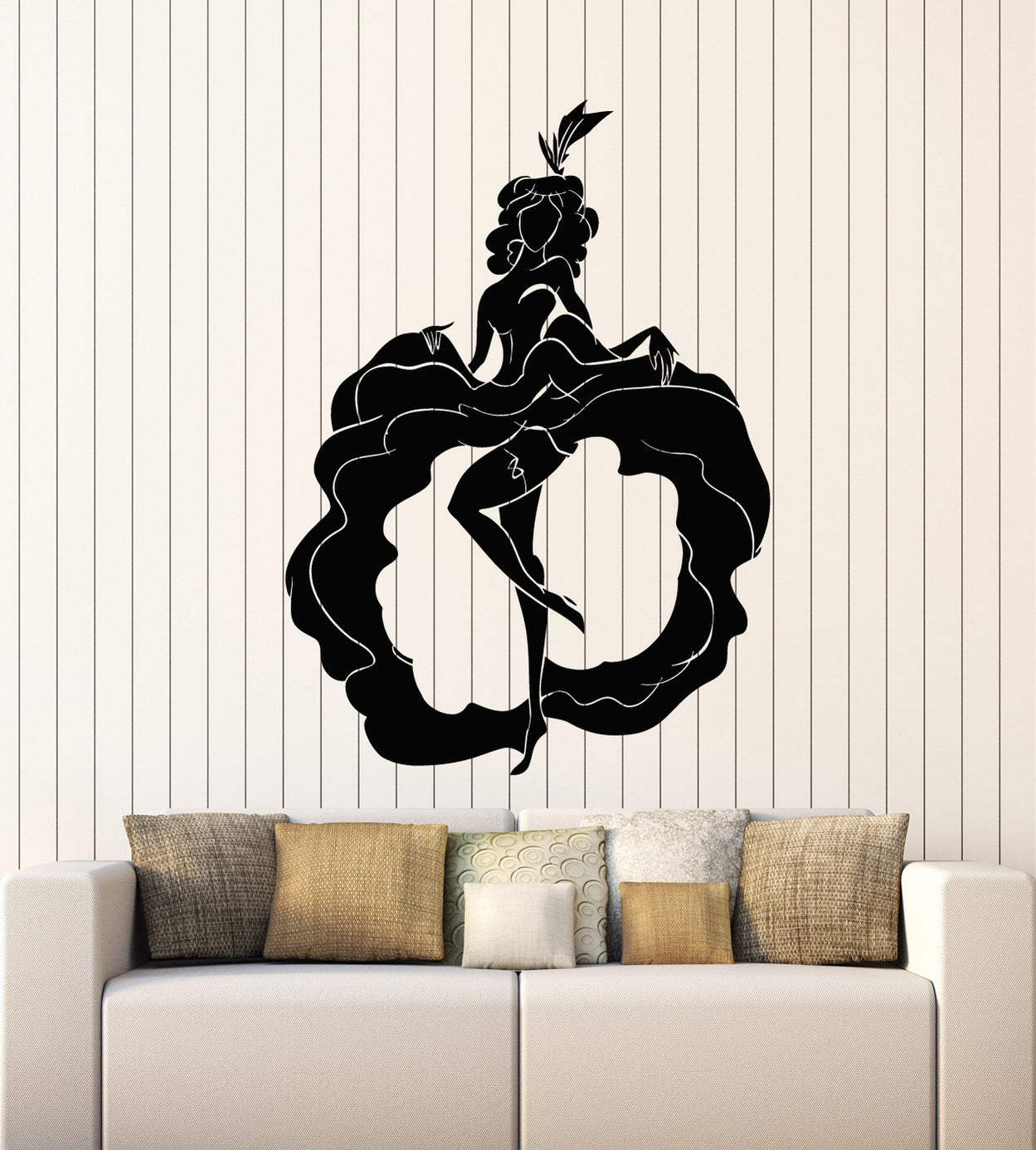 Vinyl Wall Decal Dance Cancan Sexy Girl Dancing Burlesque Stickers Mur ...