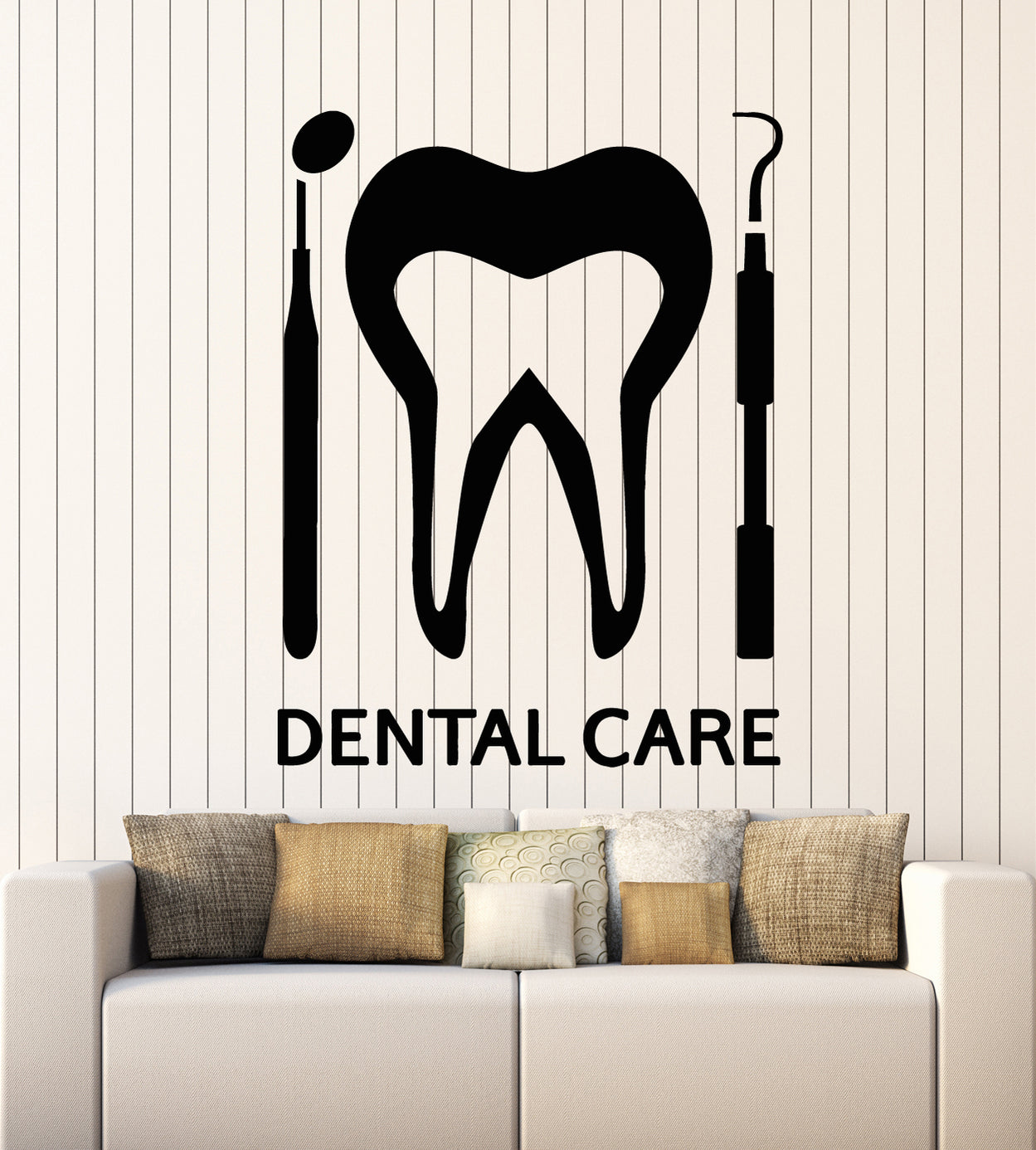 Vinyl Wall Decal Dental Care Dentist Tools Teeth Doctor Stickers Mural ...