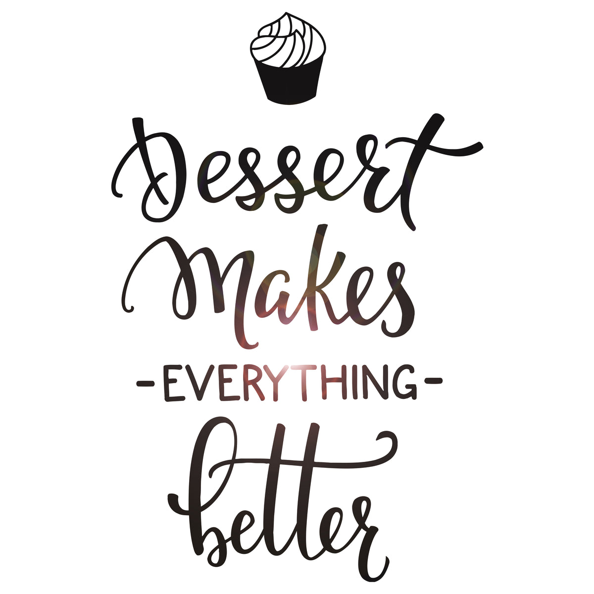 Vinyl Wall Decal Dessert Quote Bakery Shop Decor Window Lettering Stic ...