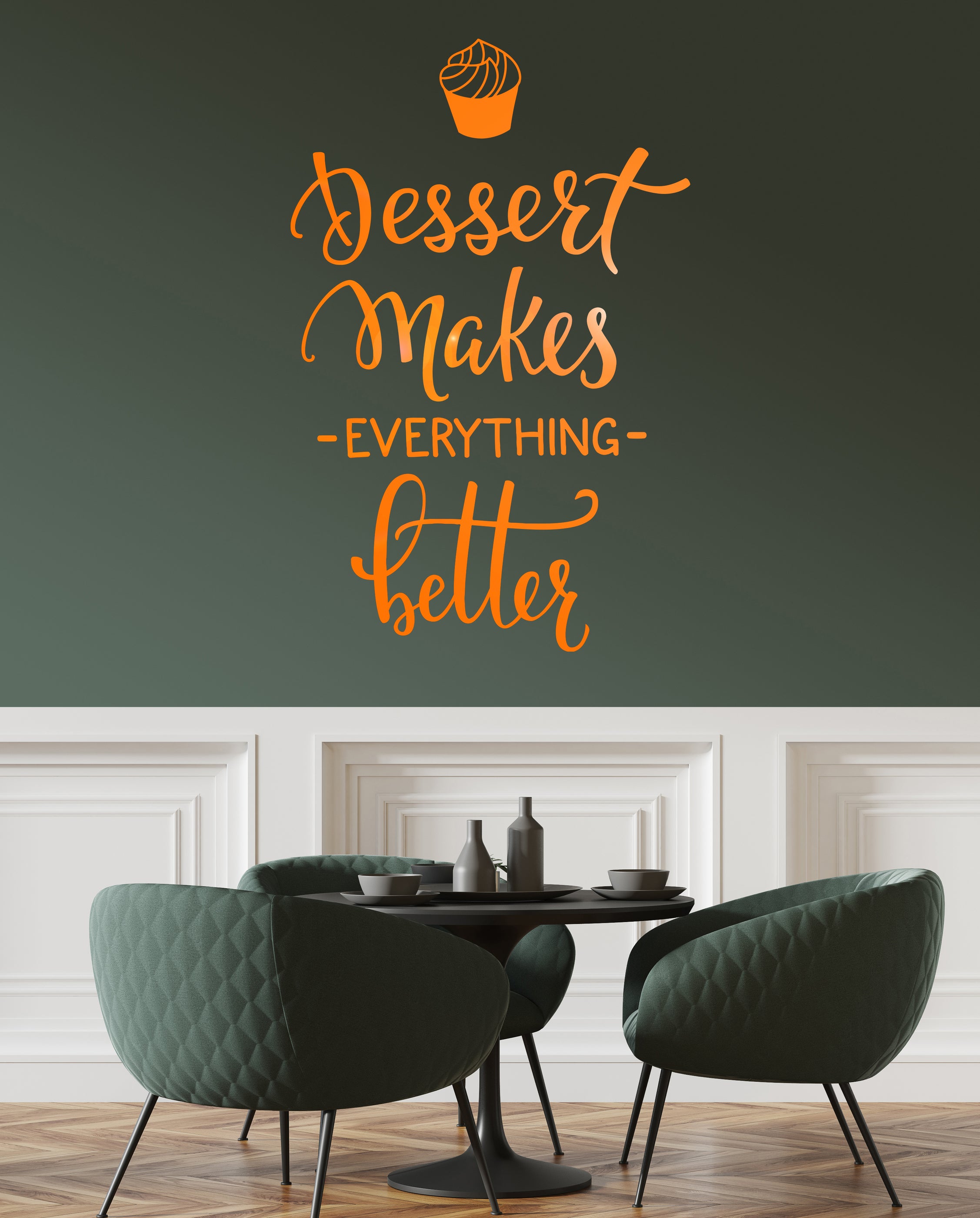 Vinyl Wall Decal Dessert Quote Bakery Shop Decor Window Lettering Stic ...