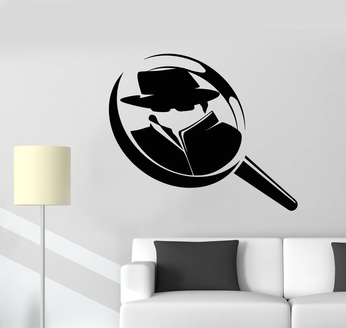 Vinyl Wall Decal Detective Agency Sleuth Story Investigation Stickers ...