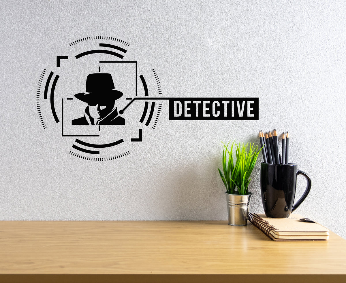 Vinyl Wall Decal Sleuth Story Detective Agency Decor Investigation Sti ...