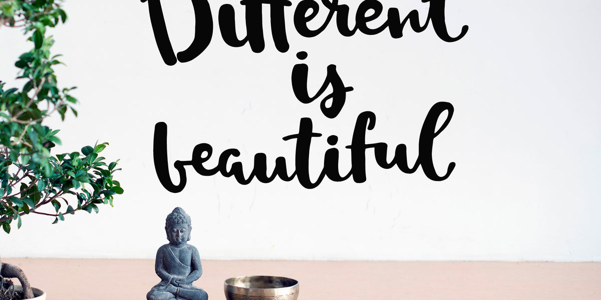 Vinyl Wall Decal Words Different Is Beautiful Poster Stickers Mural 22 ...