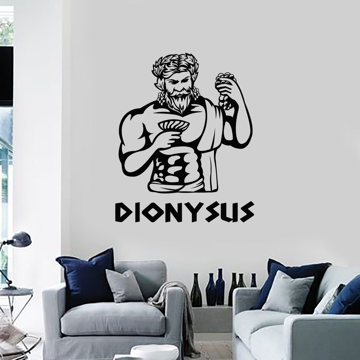 Vinyl Wall Decal Ancient Greek Mythology God Dionysus Olympian Sticker ...