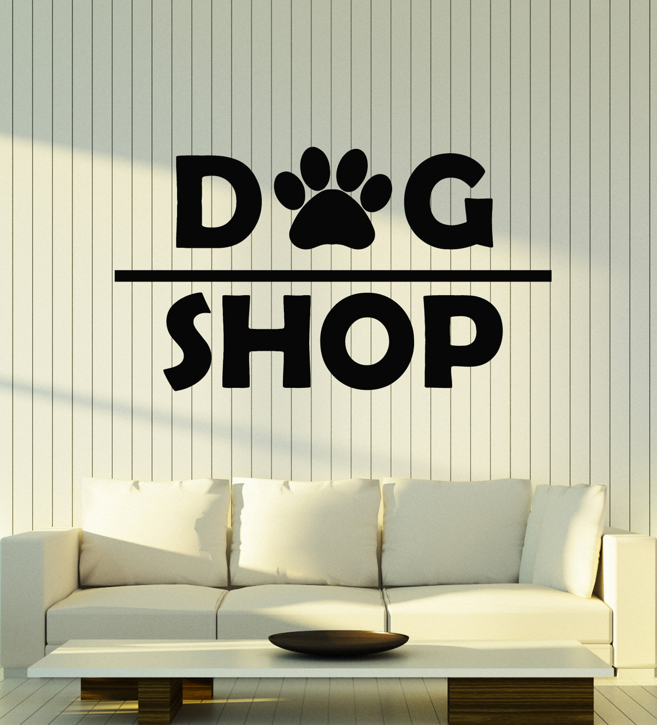 Vinyl Wall Decal Dog Shop Pets Paw Print Animals Store Stickers Mural ...
