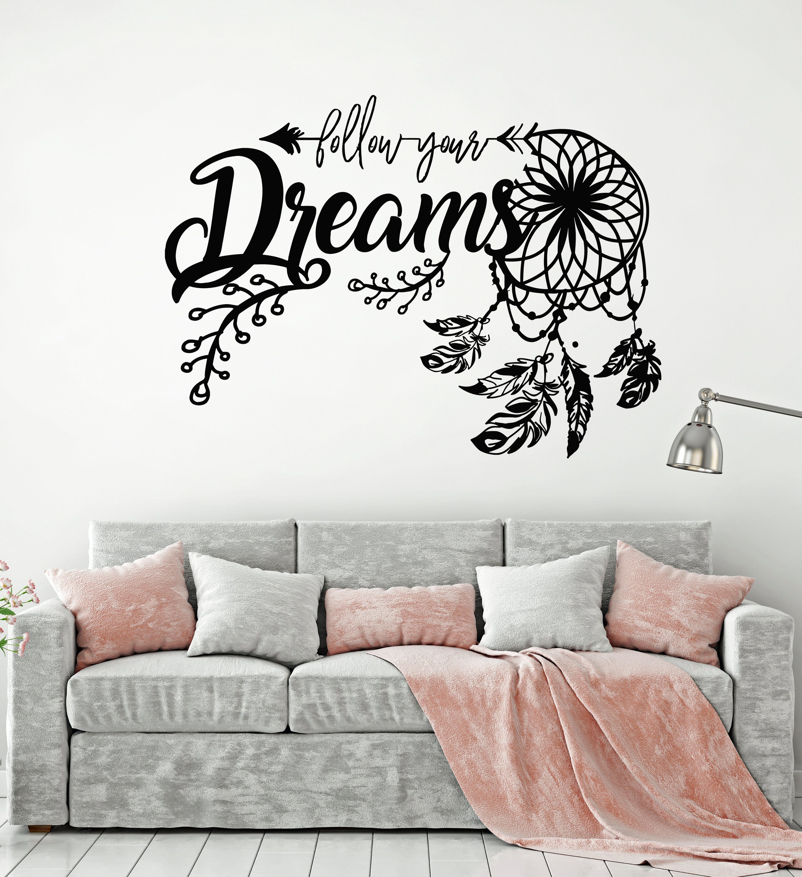 Vinyl Wall Decal Dream Catcher Bedroom Decor Talisman Stickers Mural ...