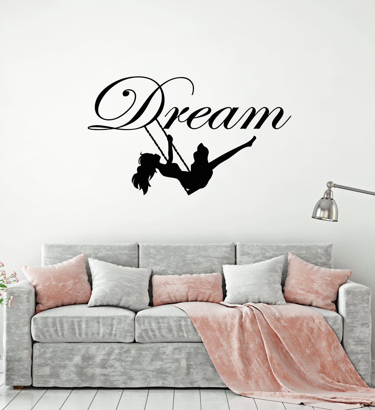 Vinyl Wall Decal Swing Little Girl Bedroom Sweet Dreams Stickers Mural ...
