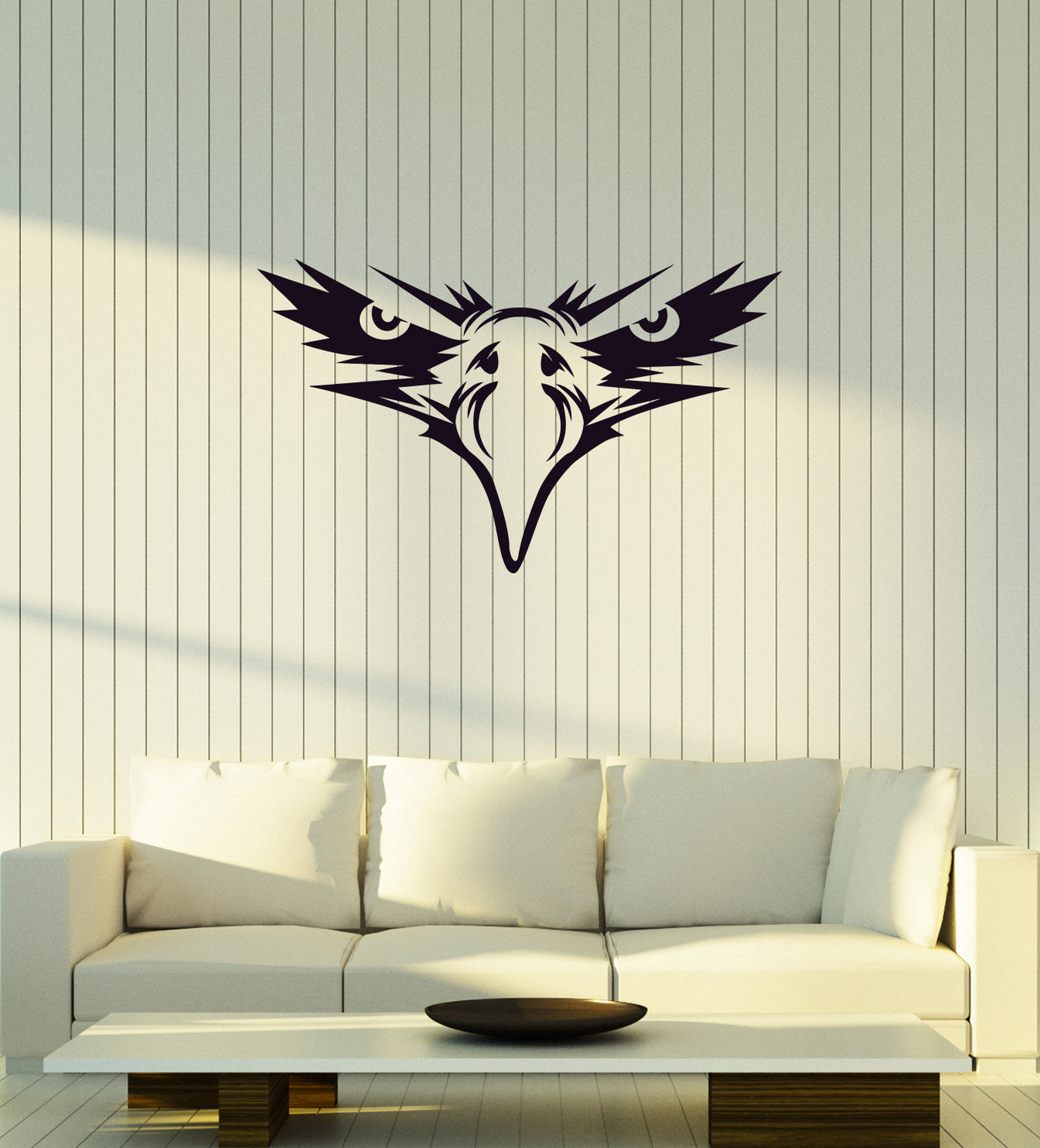 Vinyl Wall Decal Eagle Face Bird Tribal Art Decoration Room Stickers M ...