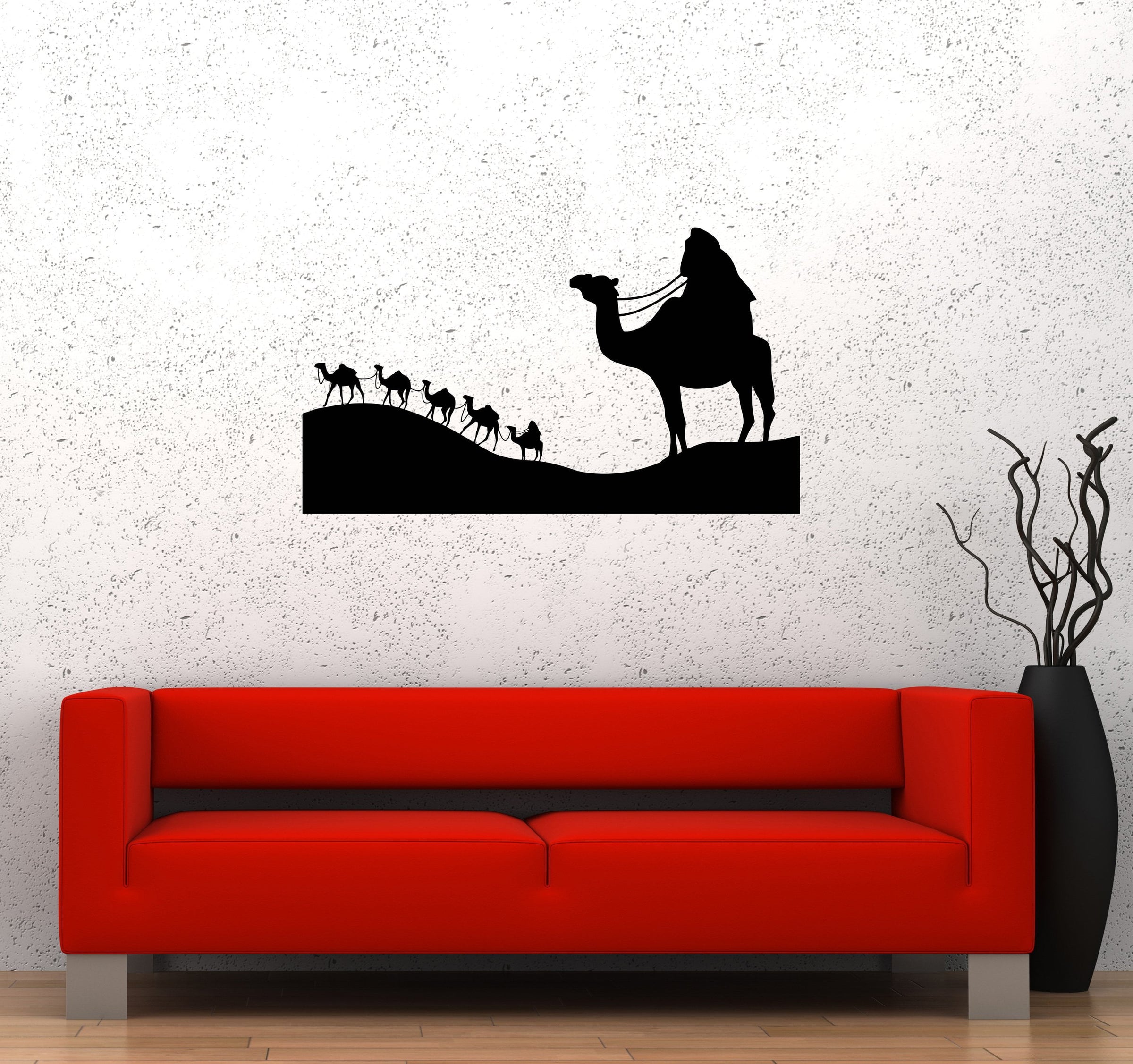 Wall Decal Camel Sahara Desert Animal Oasis Caravan Egypt Vinyl Sticke ...