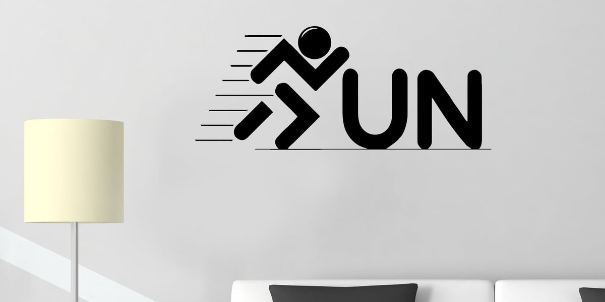 Wall Decal Running Inscription Words Symbol Logo Vinyl Sticker (ed1158 ...