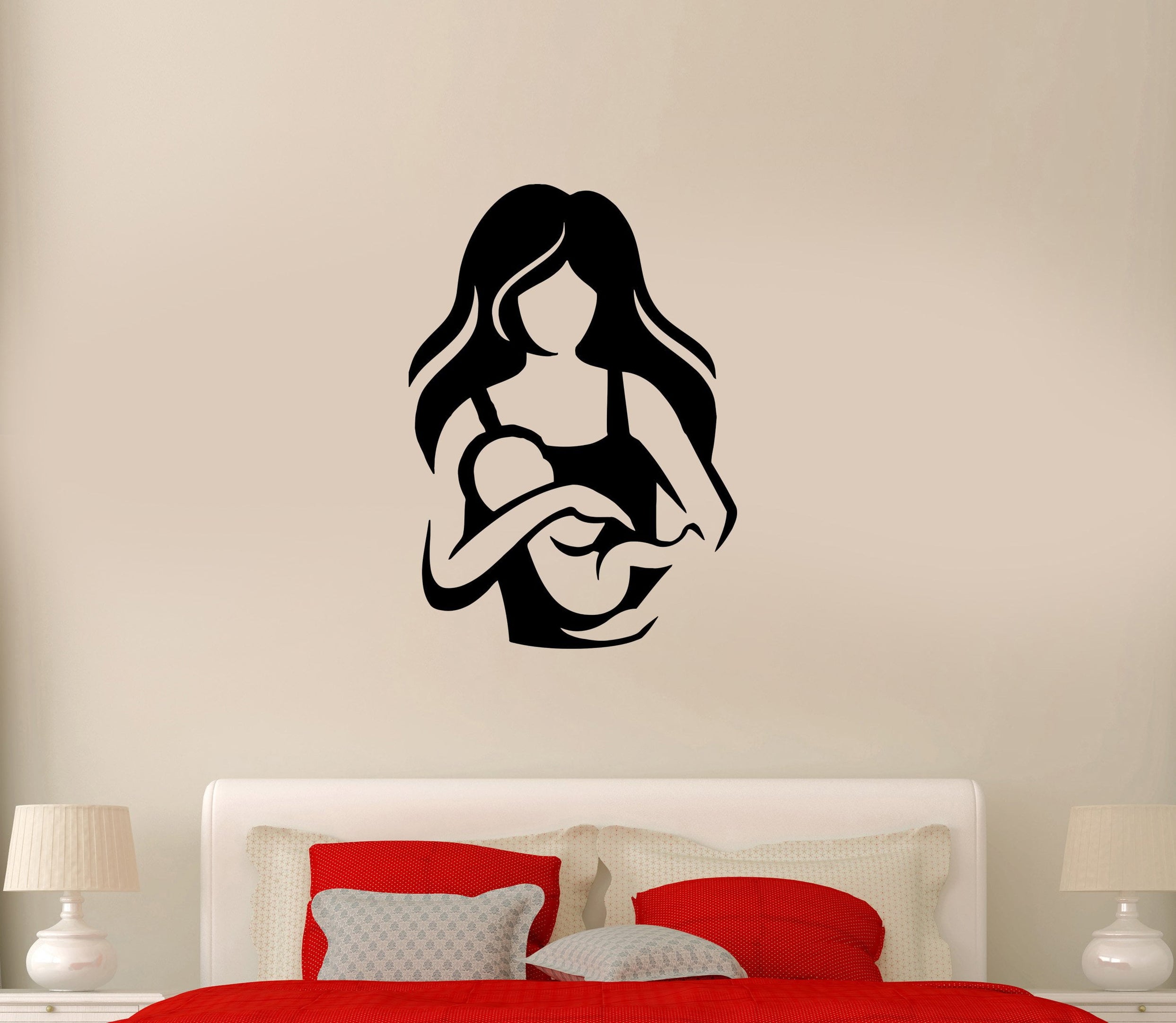 Wall Decal Family Parents Child Baby Mom Vinyl Sticker (ed1323 ...