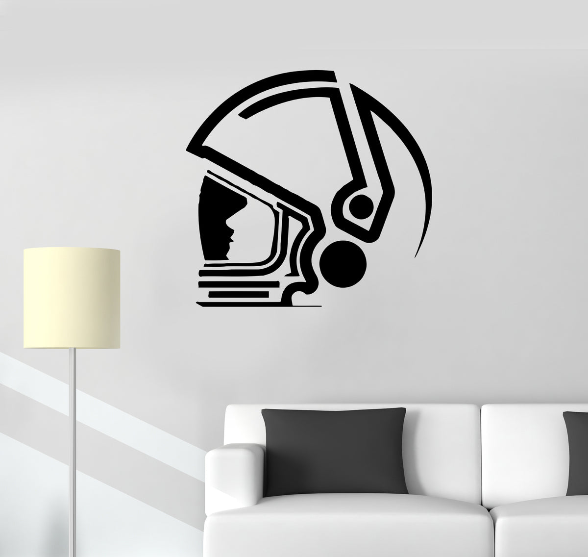 Wall Decal Head Astronaut Space Suit Universe Vinyl Sticker (ed1407 ...