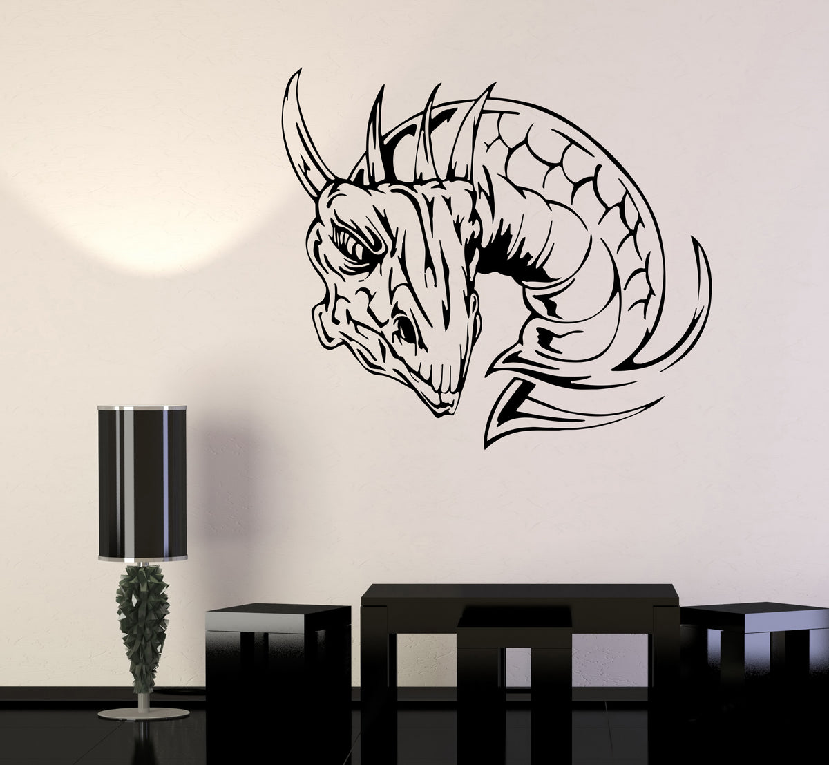 Wall Decal Dragon Head Lizard Monster Serpent Vinyl Sticker (ed1607 ...