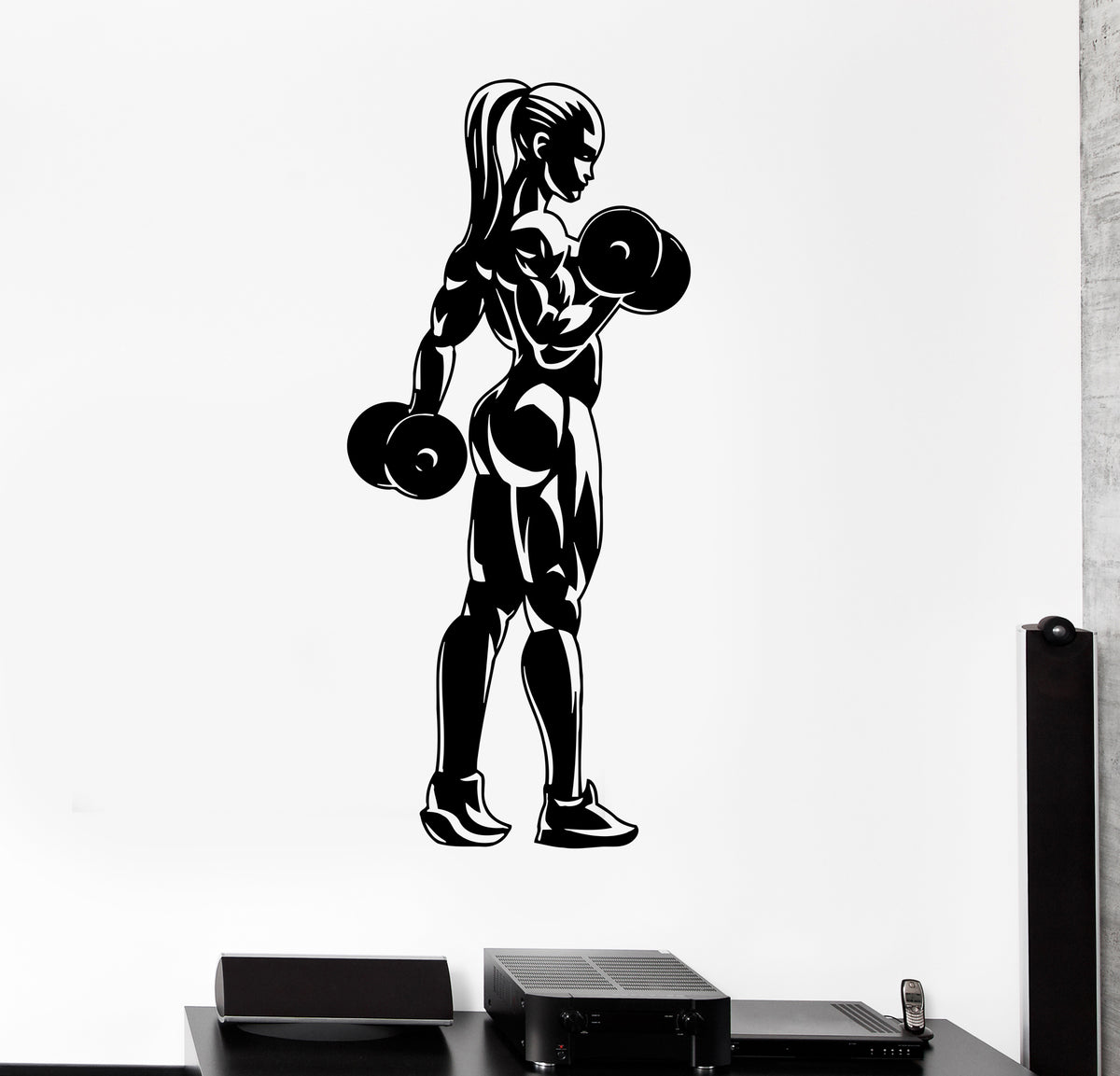 Wall Decal Sport Fitness Gym Bodybuilding Sexy Girl Vinyl Sticker (ed1 ...