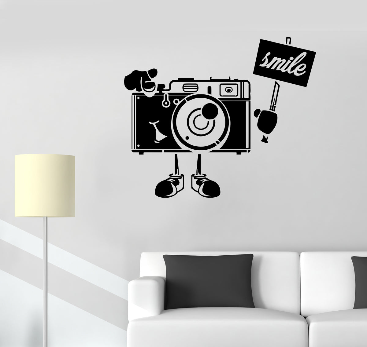 Wall Decal Camera Photo Smile Shooting Video Vinyl Sticker (ed1652 ...