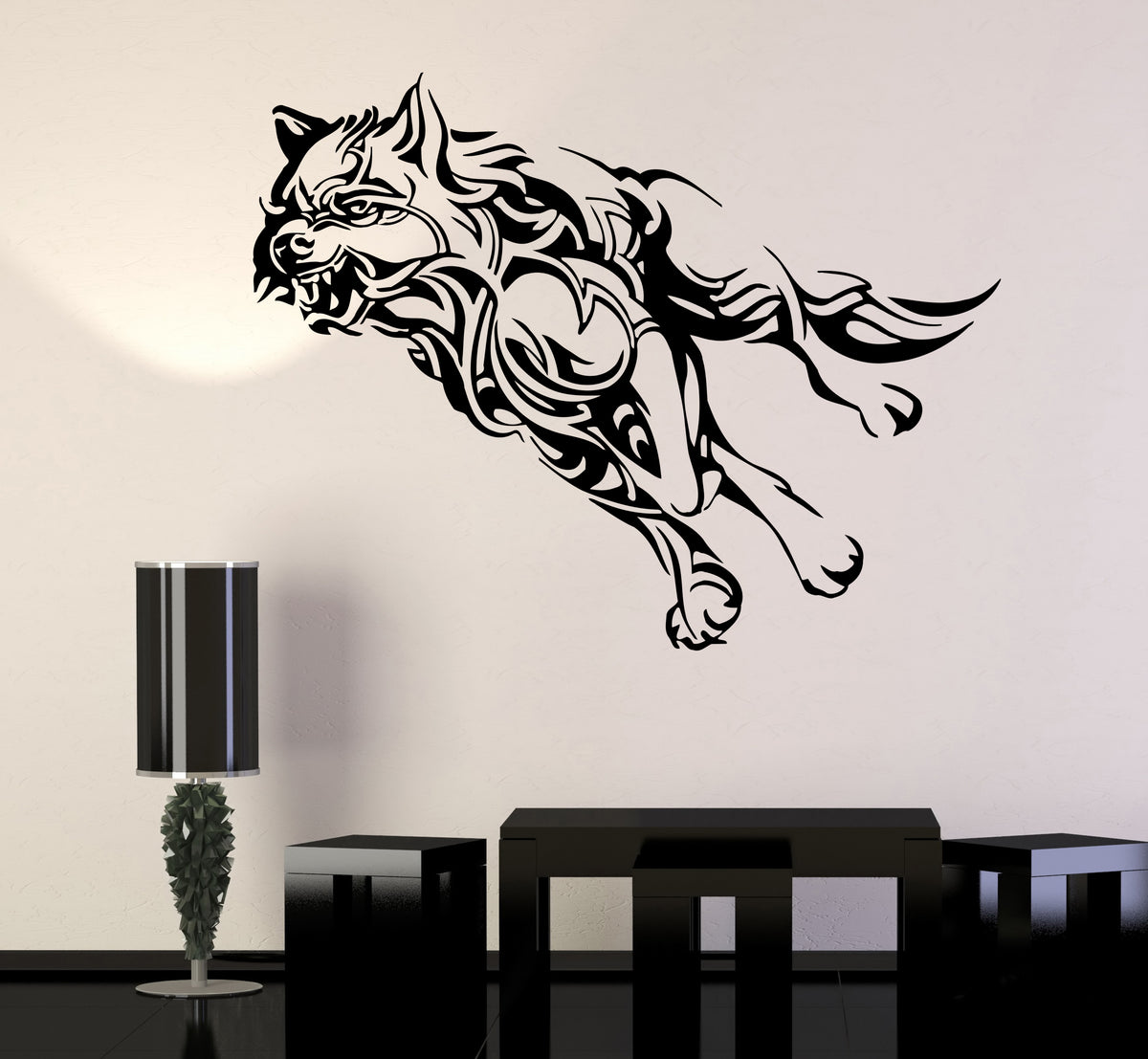 Wall Decal Wolf Animal Running Predator Coyote Werewolf Vinyl Sticker ...