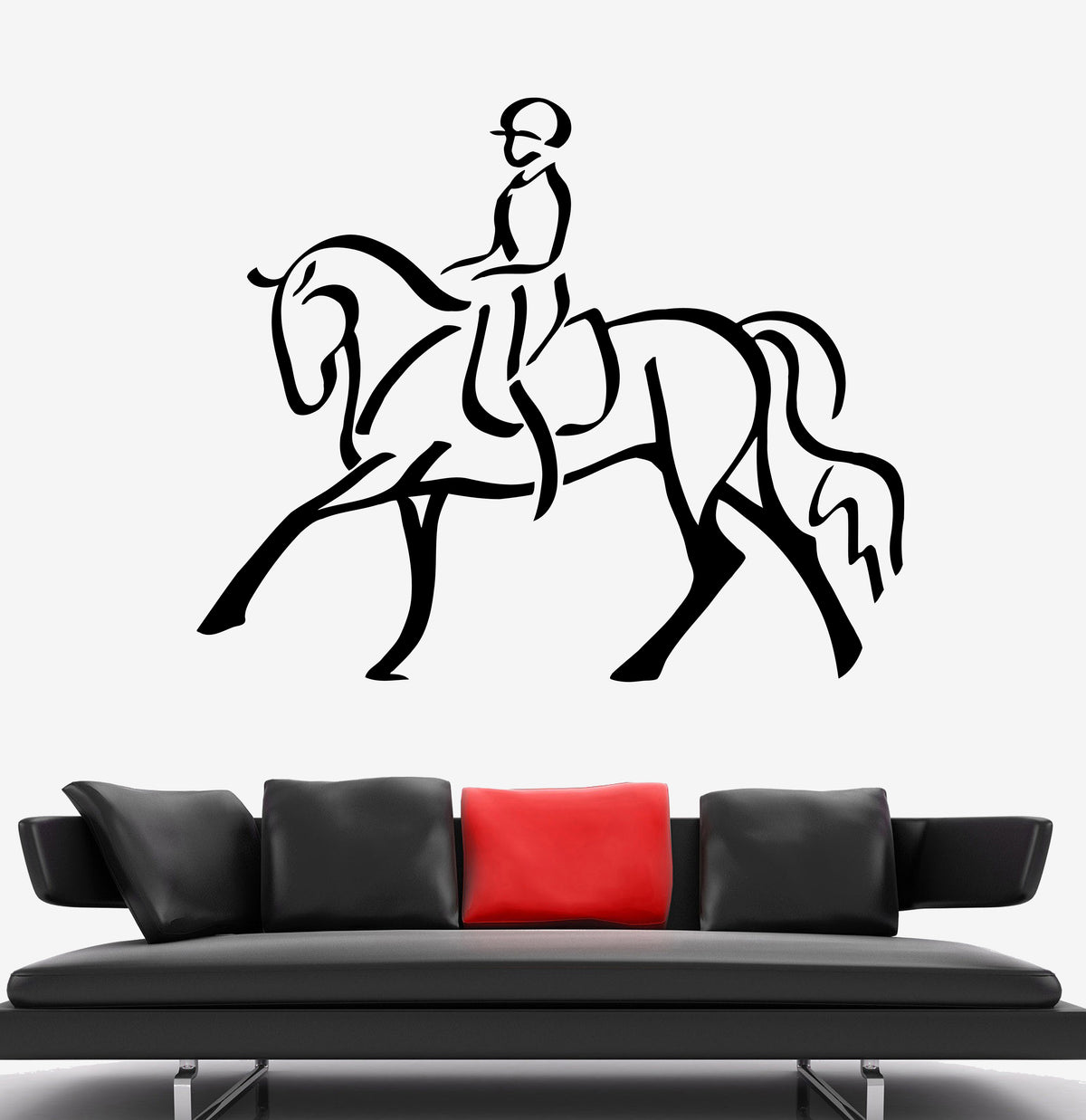 Wall Decal Rider Horse Animal Horse Racing Mane Vinyl Sticker (ed1700 ...